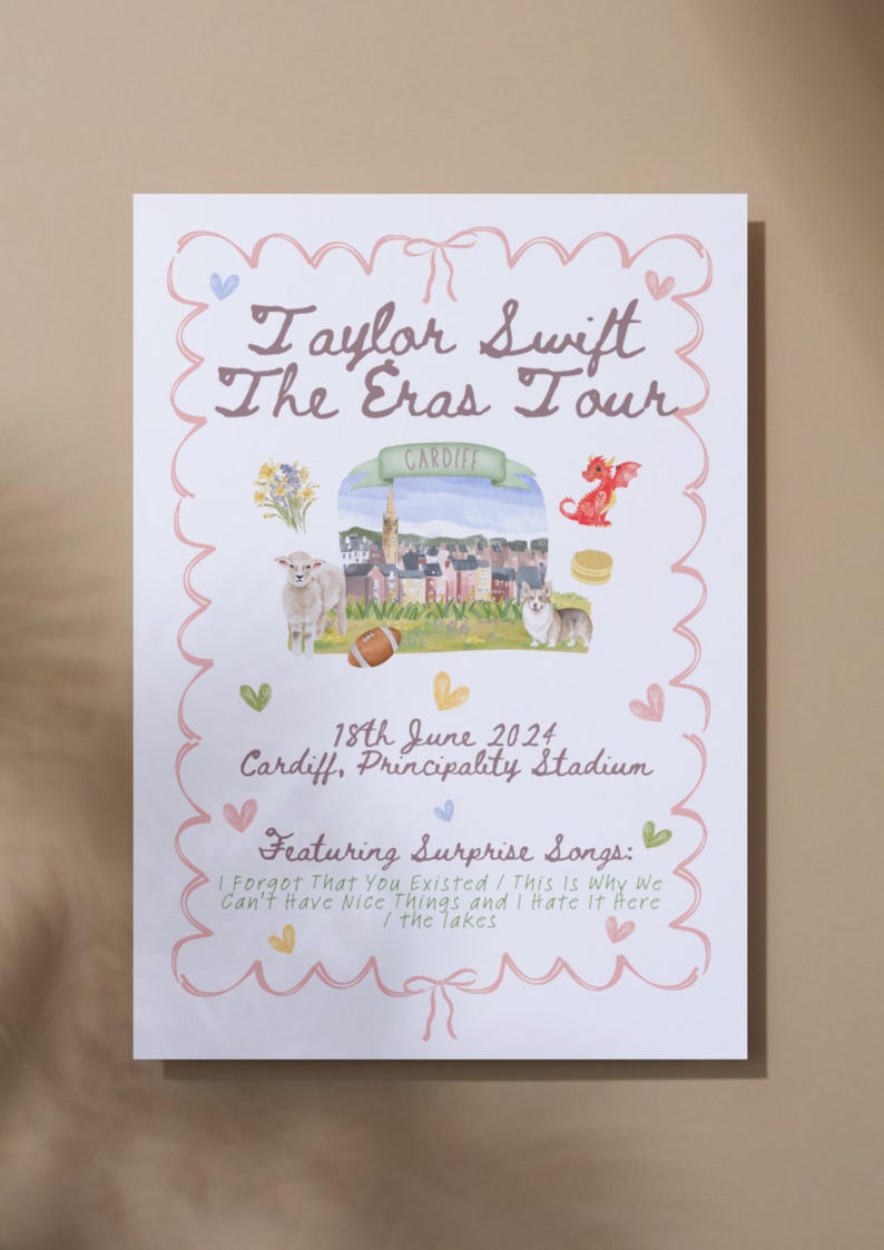 Taylor Swift the Eras Tour Cardiff Principality Stadium, Wales Digital ...