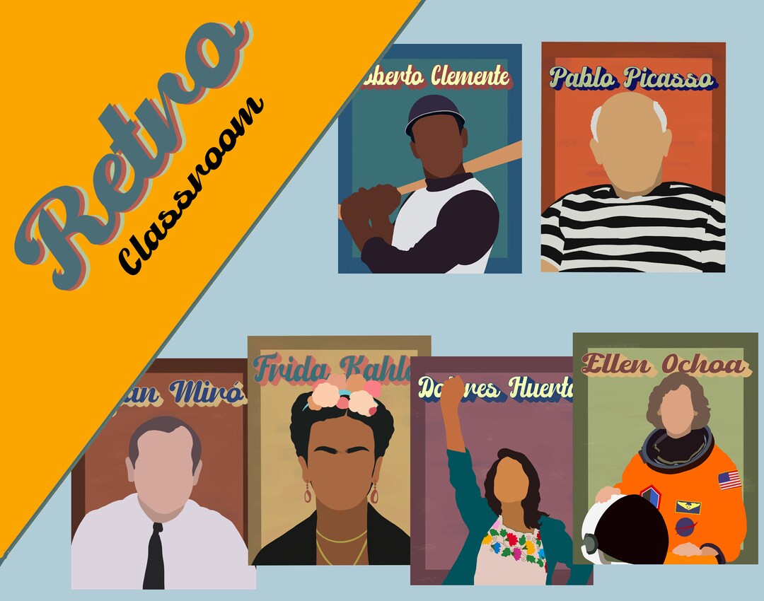 Influential Hispanic Figures Poster Set - Retro - Etsy
