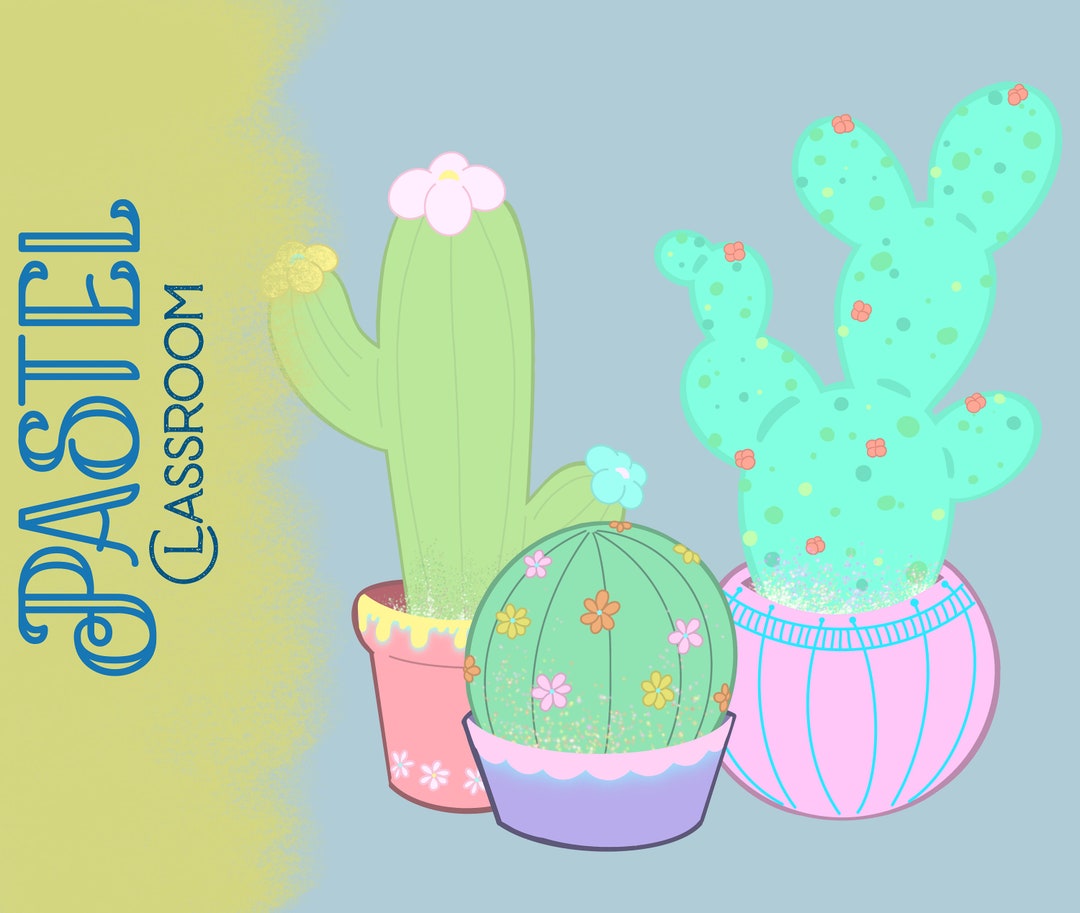 Cactus Poster Set - Pastel - Etsy