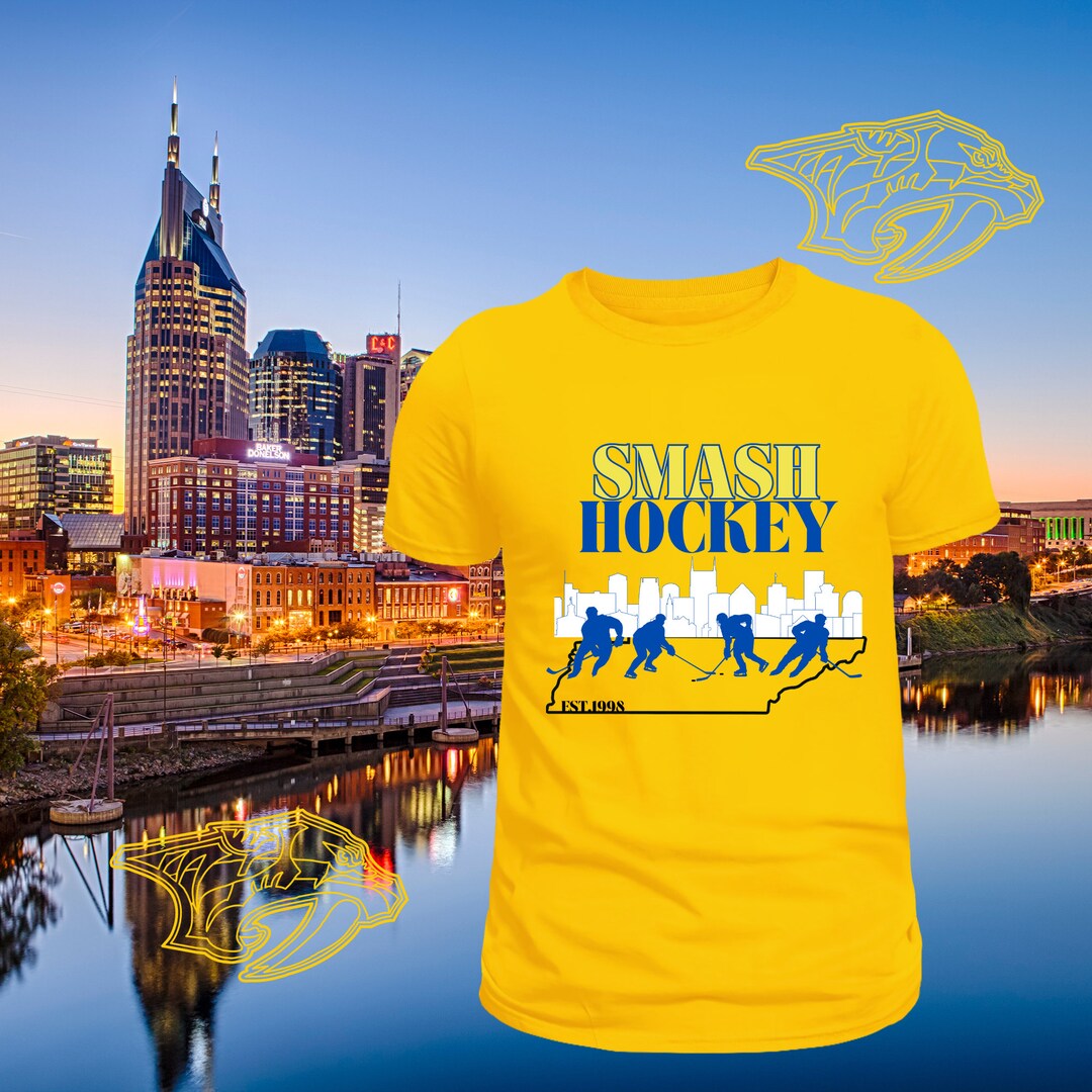 Smashville Hockey Gold Tshirt Smash Hockey Tshirt Smashville Nashville ...