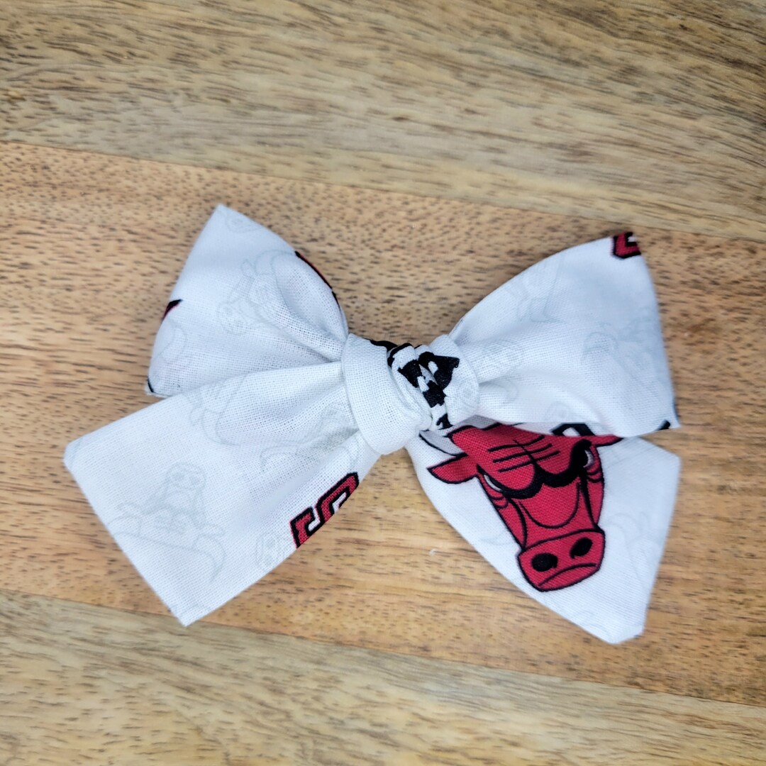 Chicago Bulls Inspired Bows Basketball Bows NBA Baby Bows Toddler Bows ...