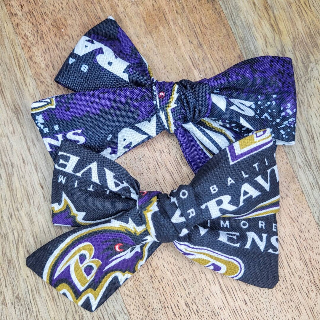 Baltimore Ravens Inspired Bows, Football Season, Football Bows, Baby ...