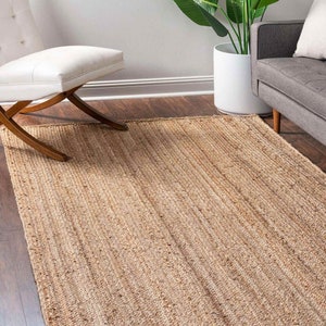 8x10 Jute Rug 9x12 Jute Rug Braided Rug for Farmhouse, Living Room ...