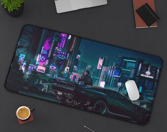 Cyberpunk Desk Mat Gaming - Etsy