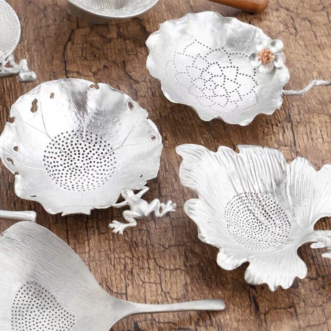 CHAYIN Handmade Tin Leaf Tea Filter Strainer Tea Infuser Chinese Tea ...