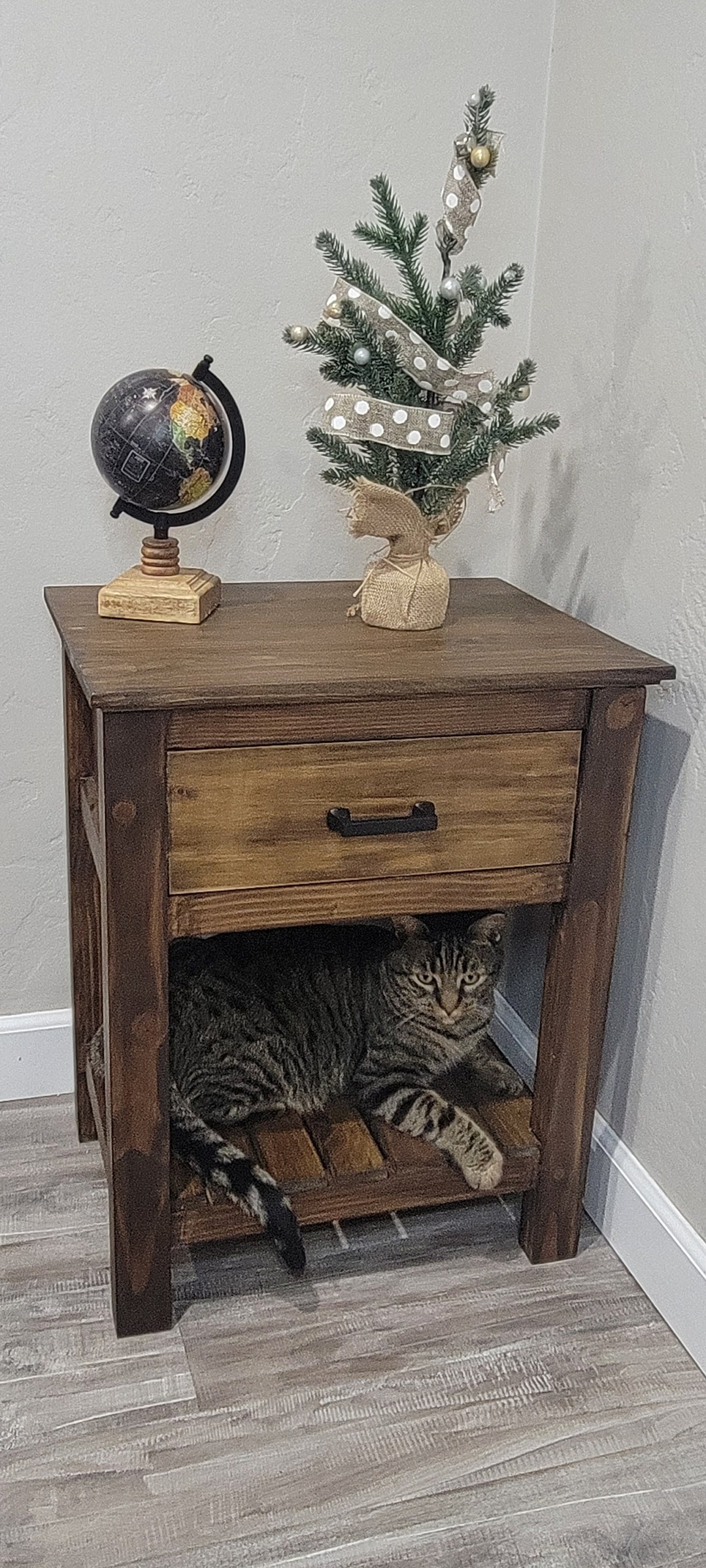 Rustic Handmade Nightstand/wood Nightstand Furniture Mission Oak Stain ...