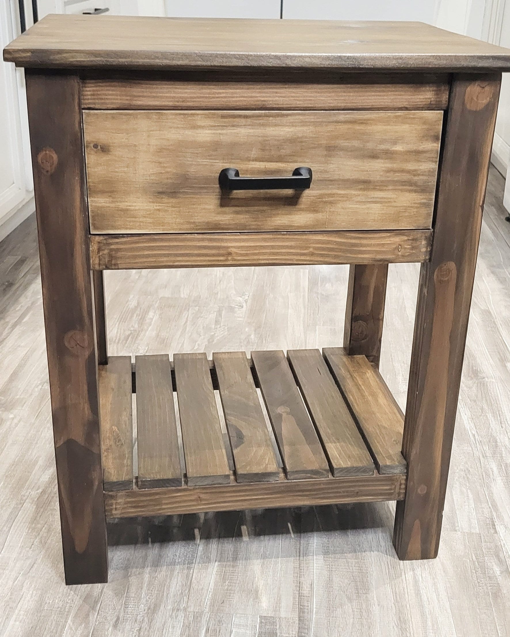 Rustic Handmade Nightstand/wood Nightstand Furniture Mission Oak Stain ...