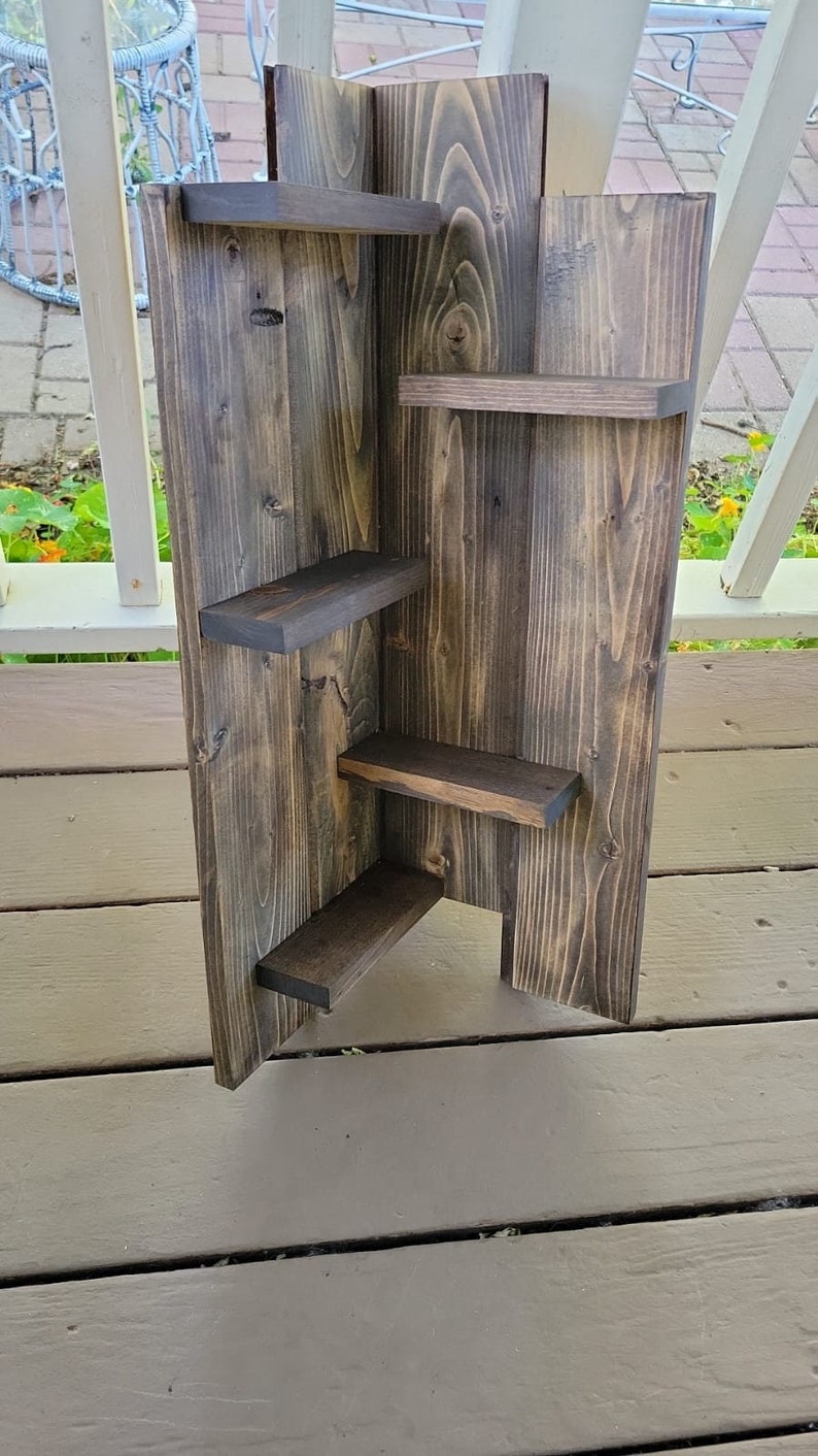 Rustic Handmade Corner Shelf/rustic Pine Handmade Cornershelf/ Rustic ...
