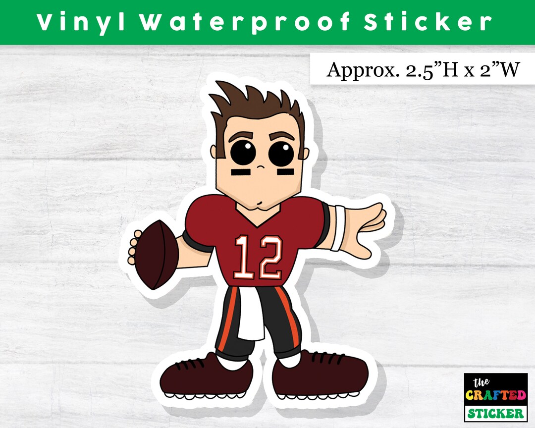 Tom Brady Sticker, Football Sticker, Waterproof Sticker, Football ...