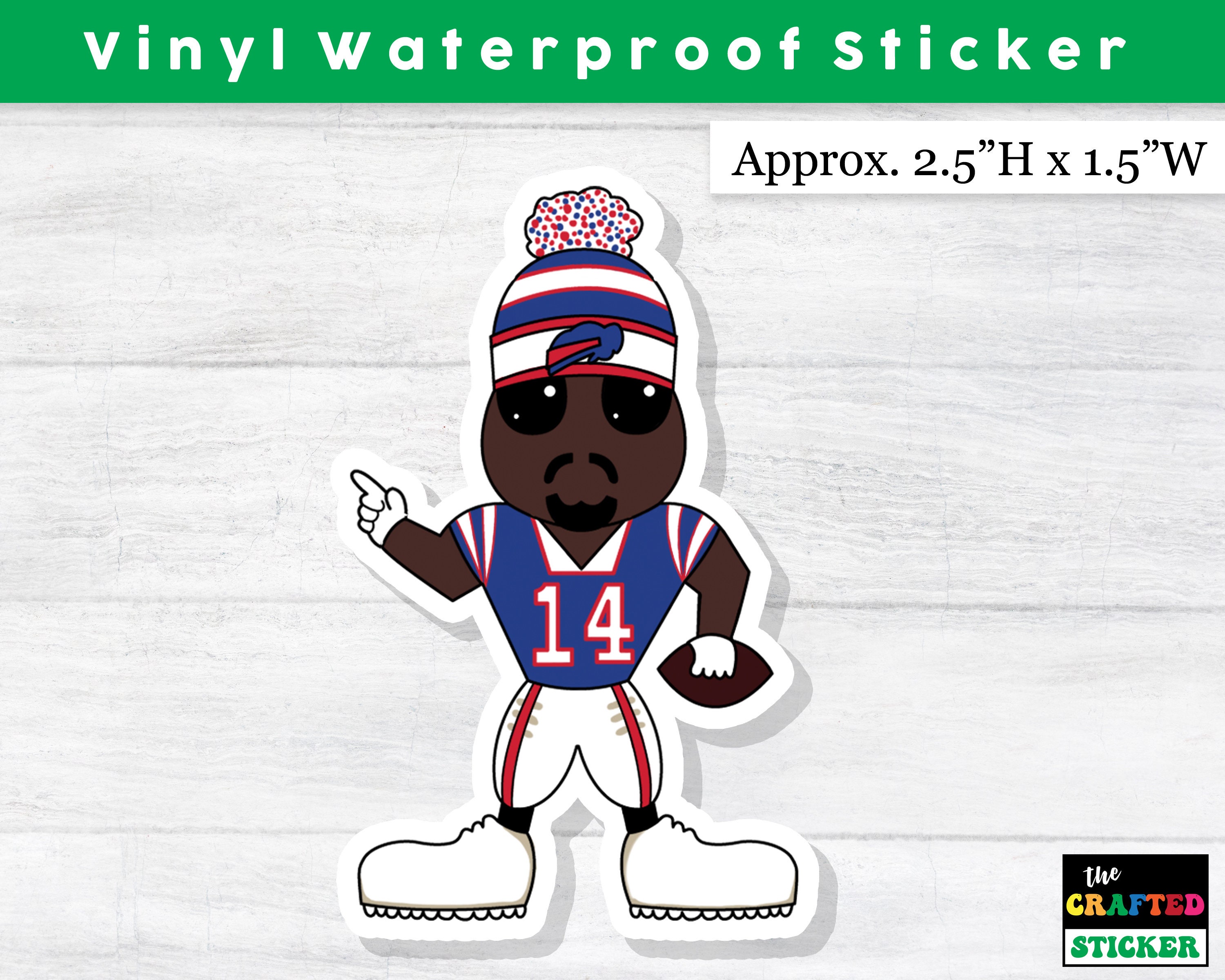 Stefon Diggs Sticker, Football Sticker, Waterproof Sticker, Football ...