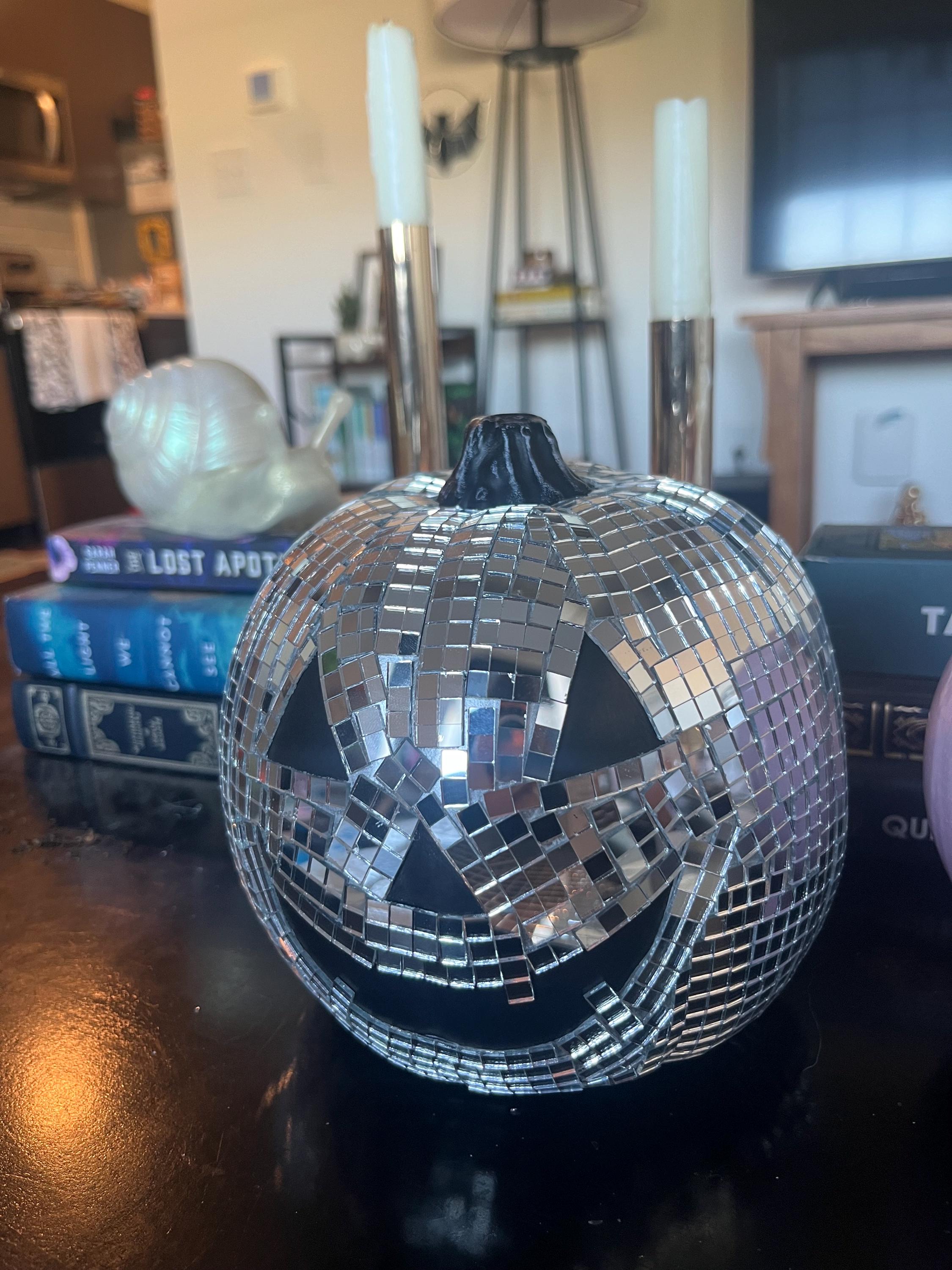 Disco Ball Jack-o’-lantern | Disco Tile Pumpkin | Disco Ball Pumpkin - Etsy
