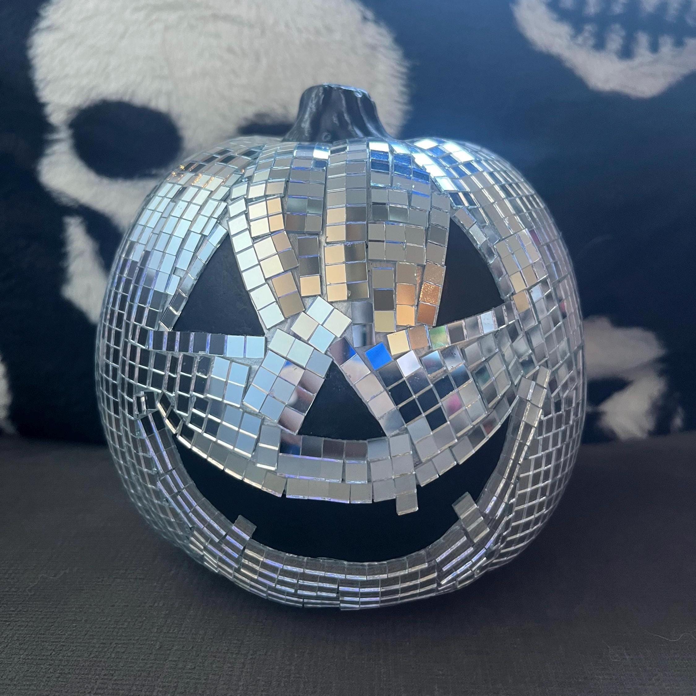 Disco Ball Jack-o’-lantern | Disco Tile Pumpkin | Disco Ball Pumpkin - Etsy