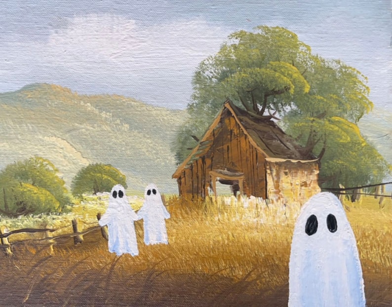 Thrift Store Ghost Painting - Etsy