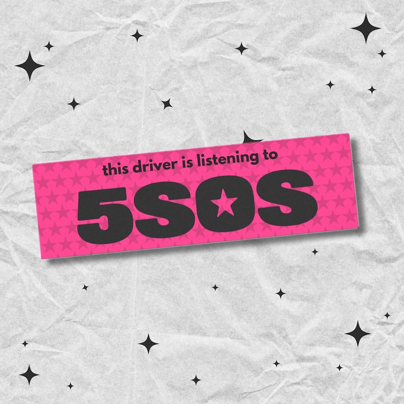 5SOS Car Magnet, 5 Seconds of Summer, Everyone's a Star, Band Fan Decal ...