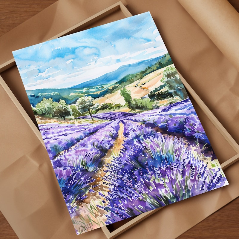 Lavender Field - Etsy