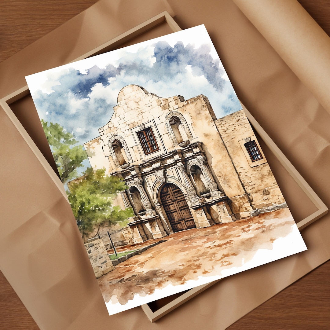 San Antonio Alamo Legacy Art Print Historic Landmark Tribute Texas ...