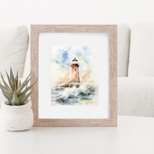 Great Lakes Lighthouse Serenade Michigan Art Print Illustrations of ...