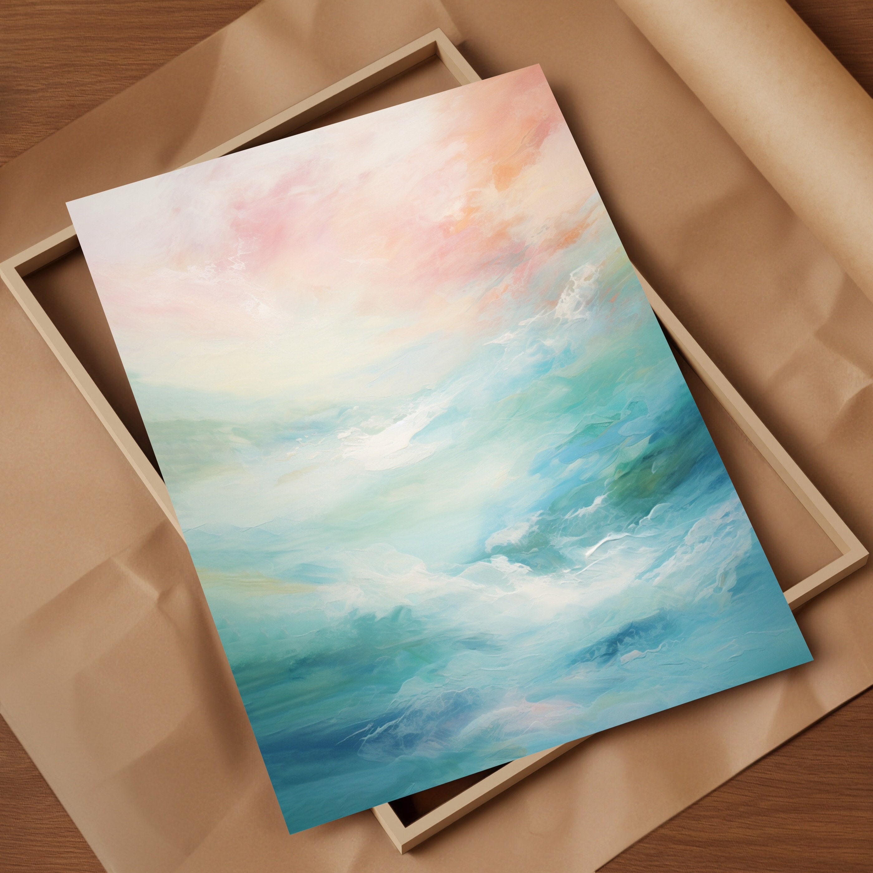 Hawaiian Pacific Abstract Painting Art Print of Serenity Bliss ...