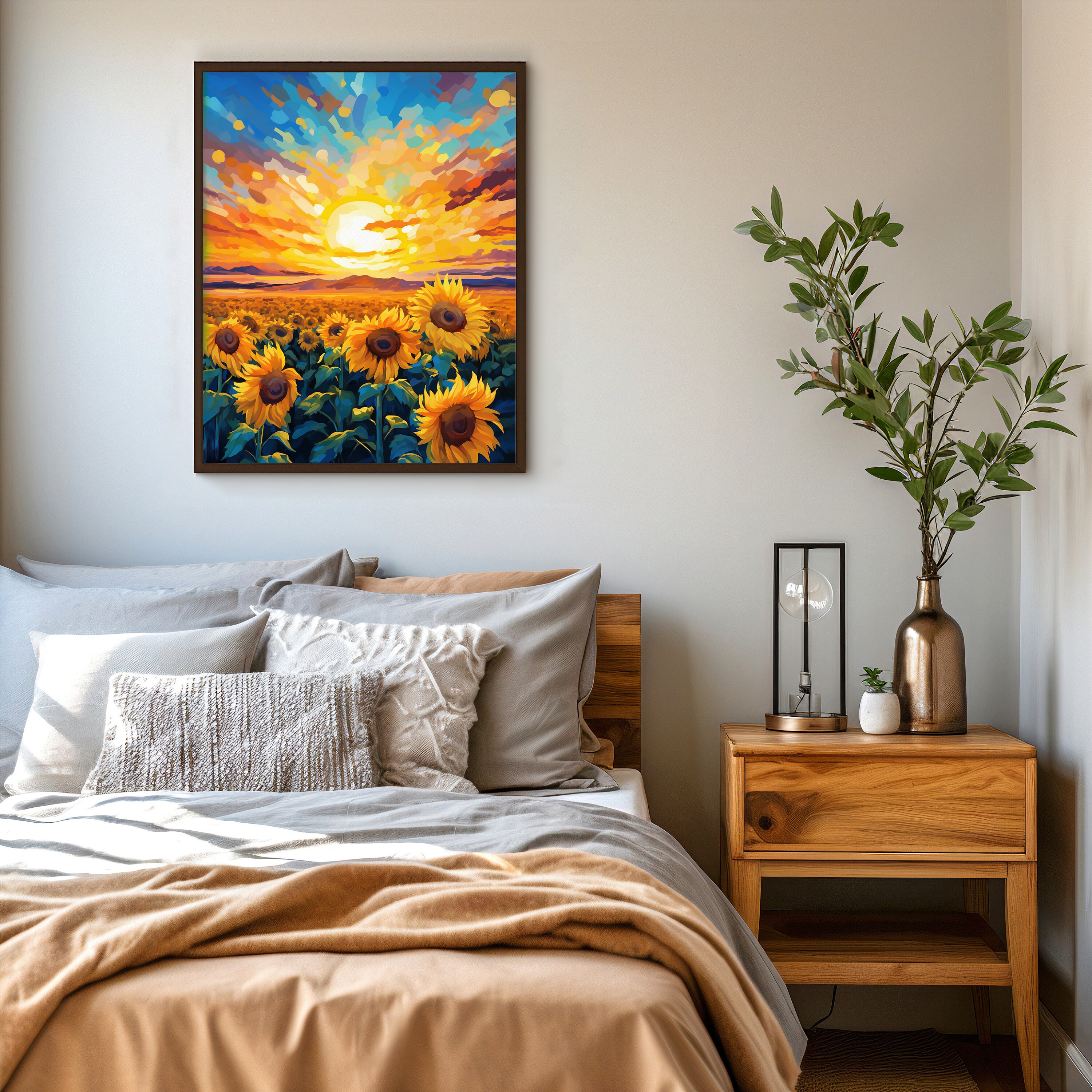Sunflower State Sunset Kansas Prairie Chic Wall Art Print Experience ...