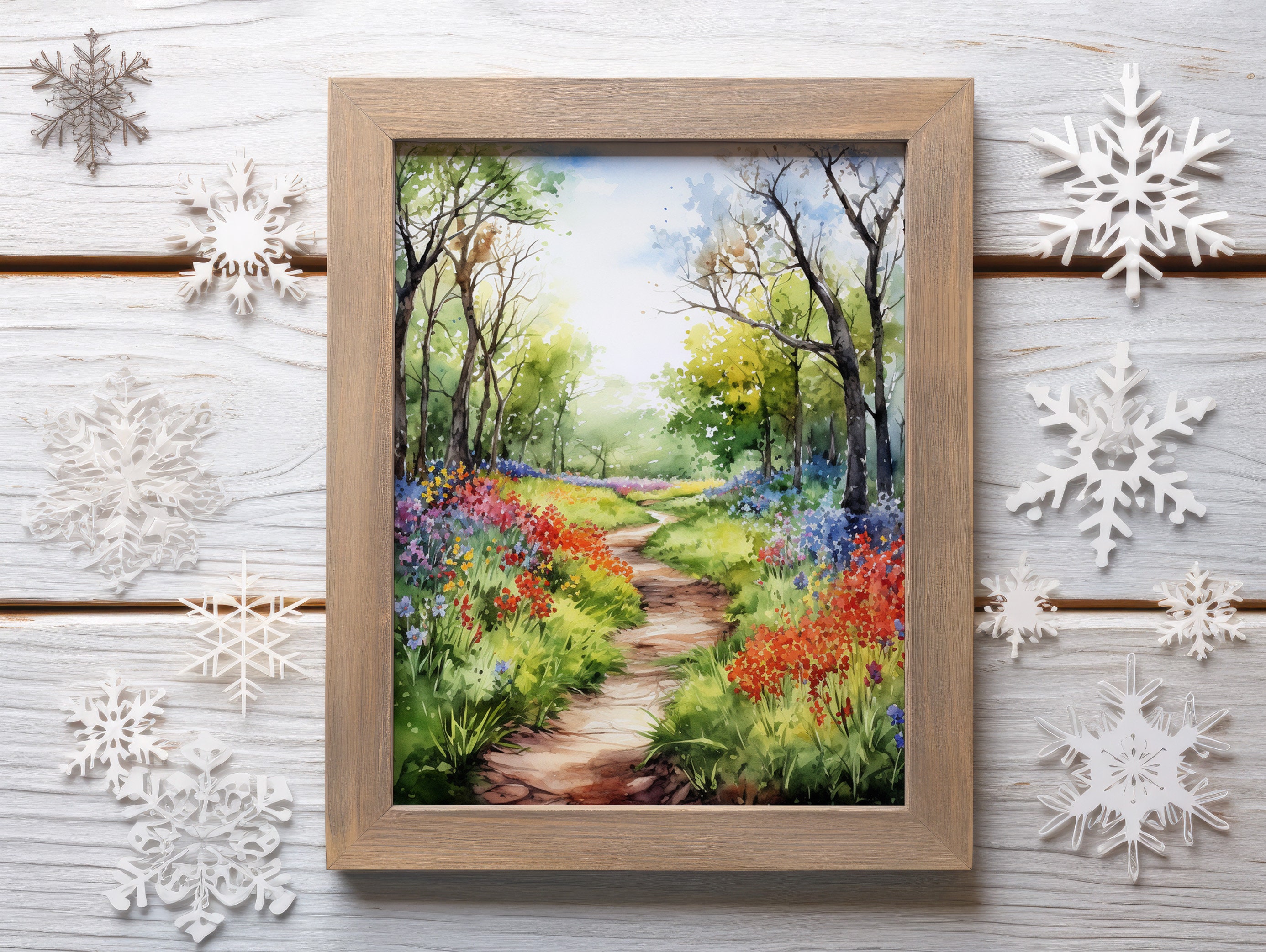 Willow City Loop in Spring Watercolor Art Print Revel in Vibrant Charm ...