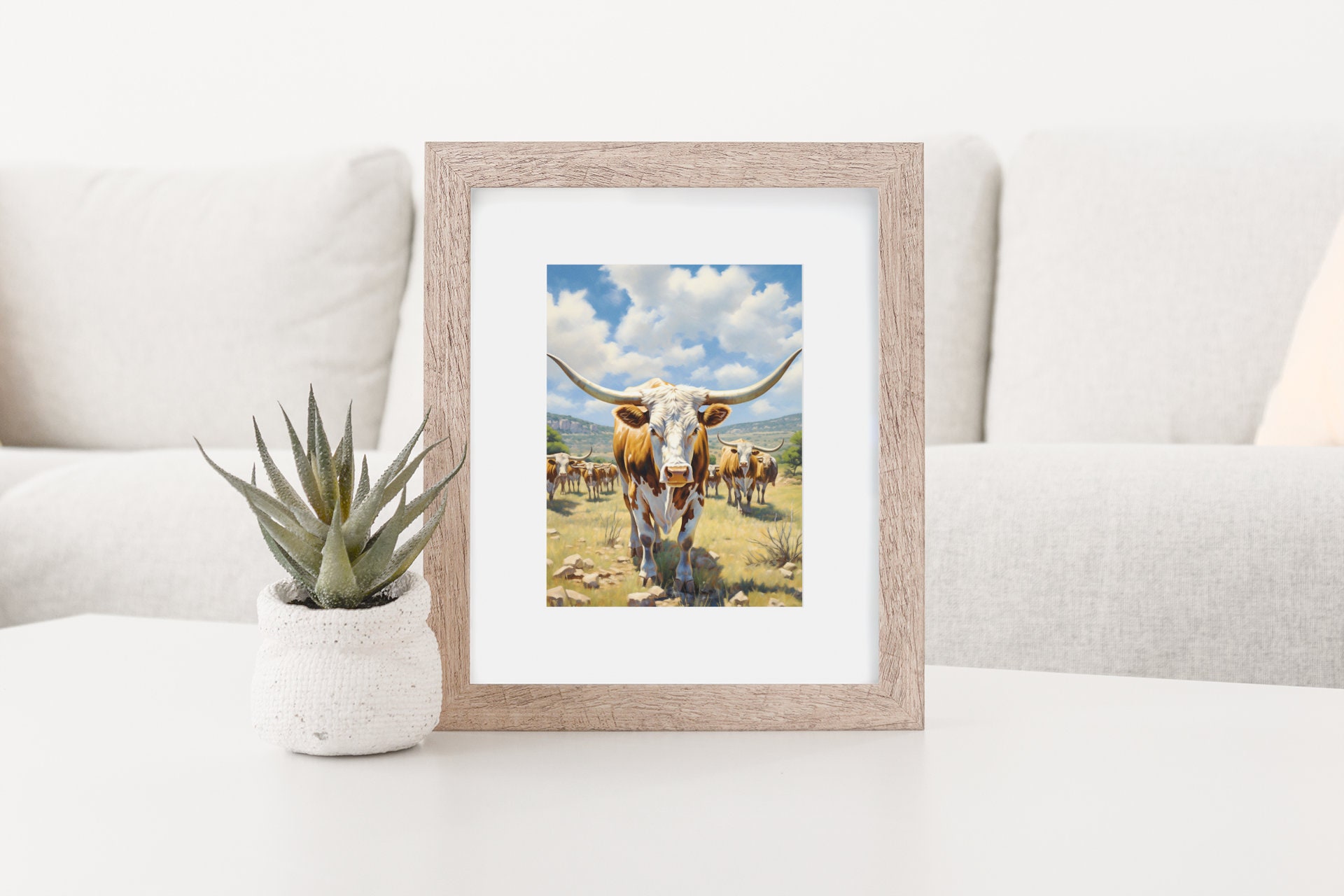 Llano Longhorns Iconic Texas Ranch Scene A Majestic Tribute to Texas's ...