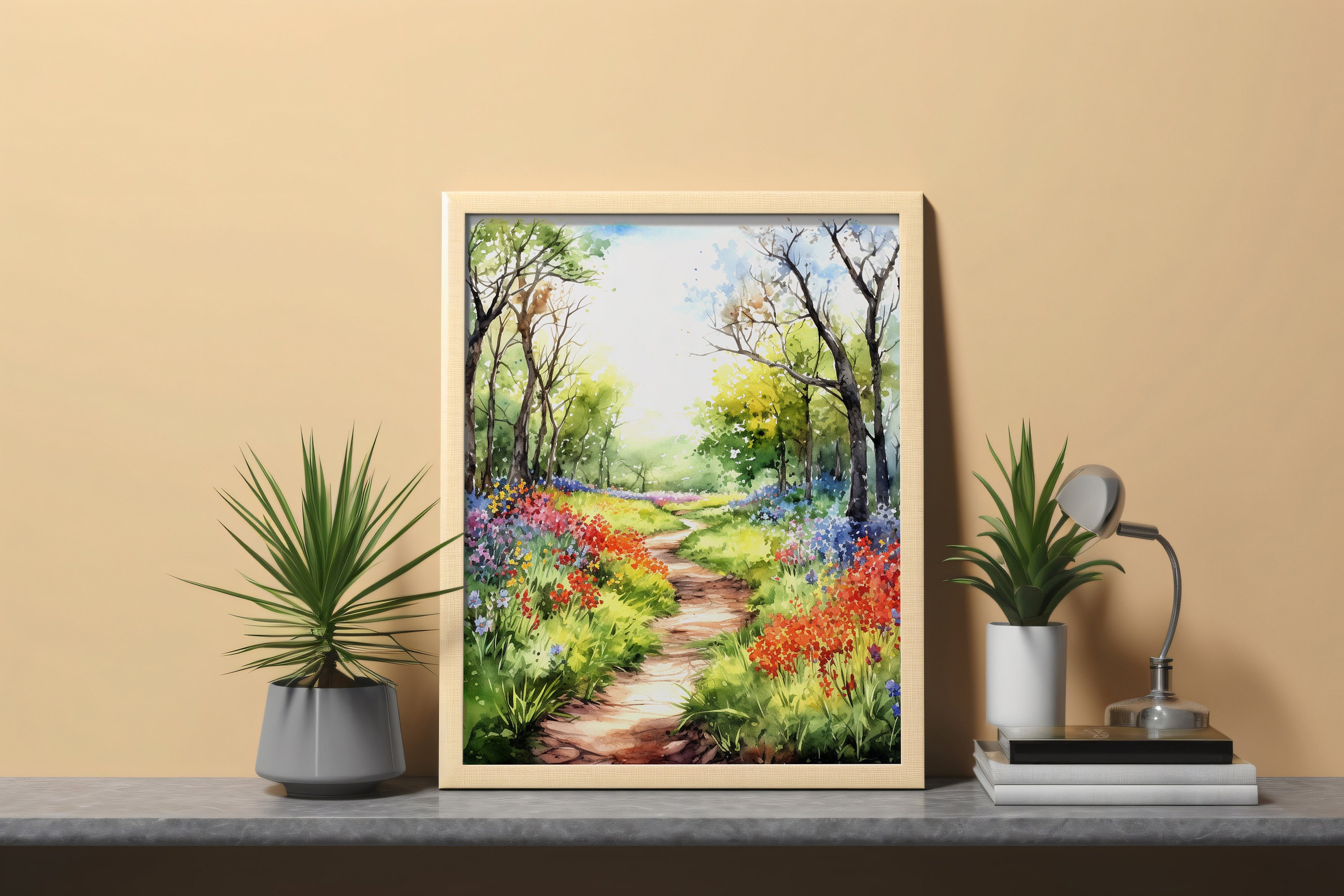 Willow City Loop in Spring Watercolor Art Print Revel in Vibrant Charm ...