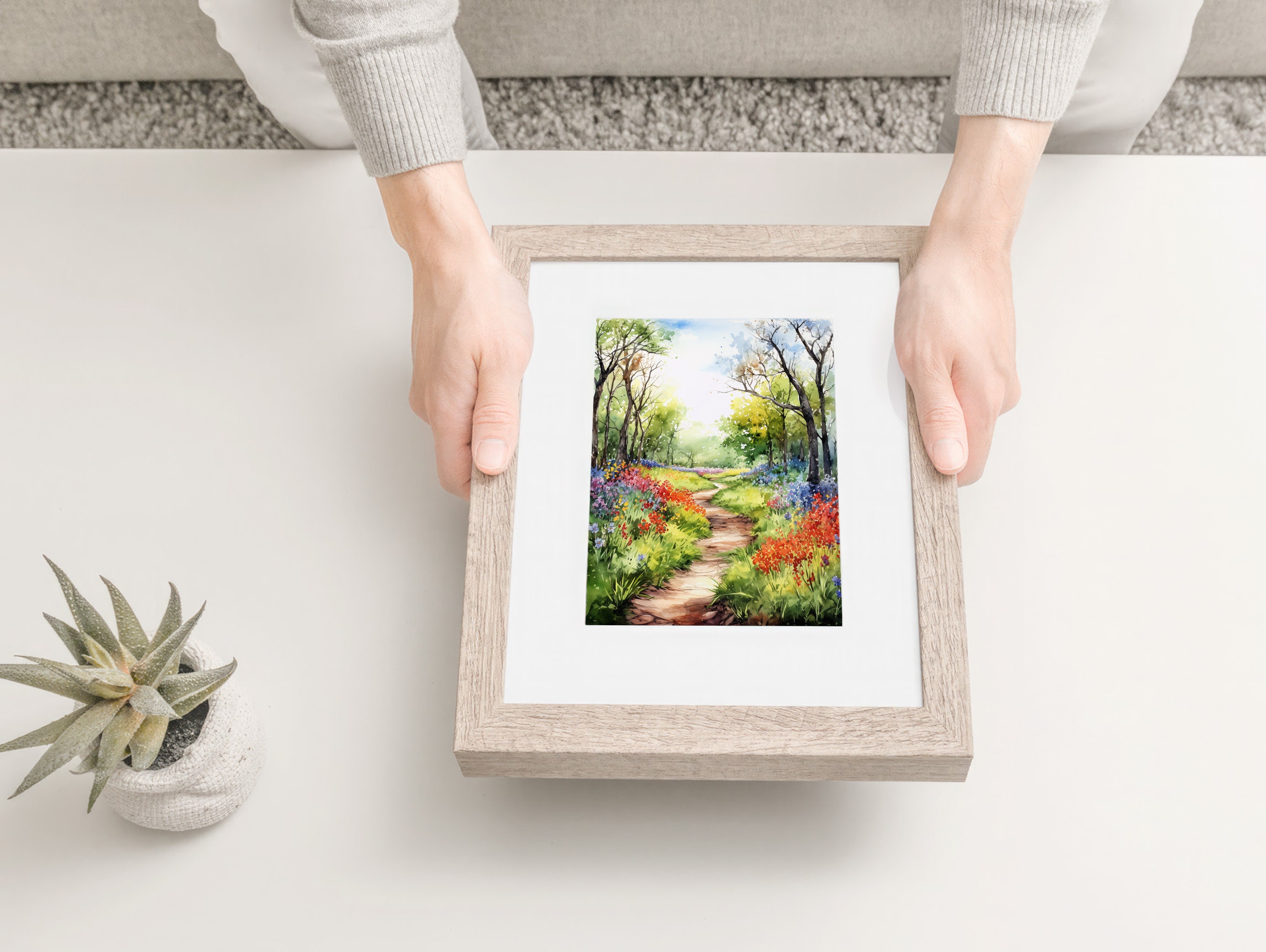Willow City Loop in Spring Watercolor Art Print Revel in Vibrant Charm ...