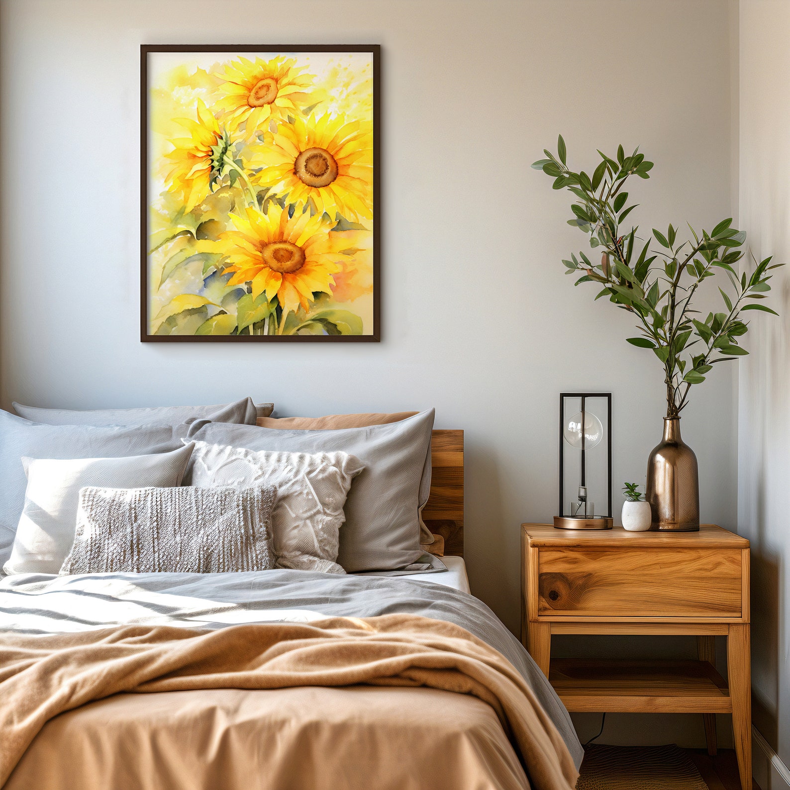 Sunflower Symphony Watercolor Art Print Kansas Fields Celebrate ...