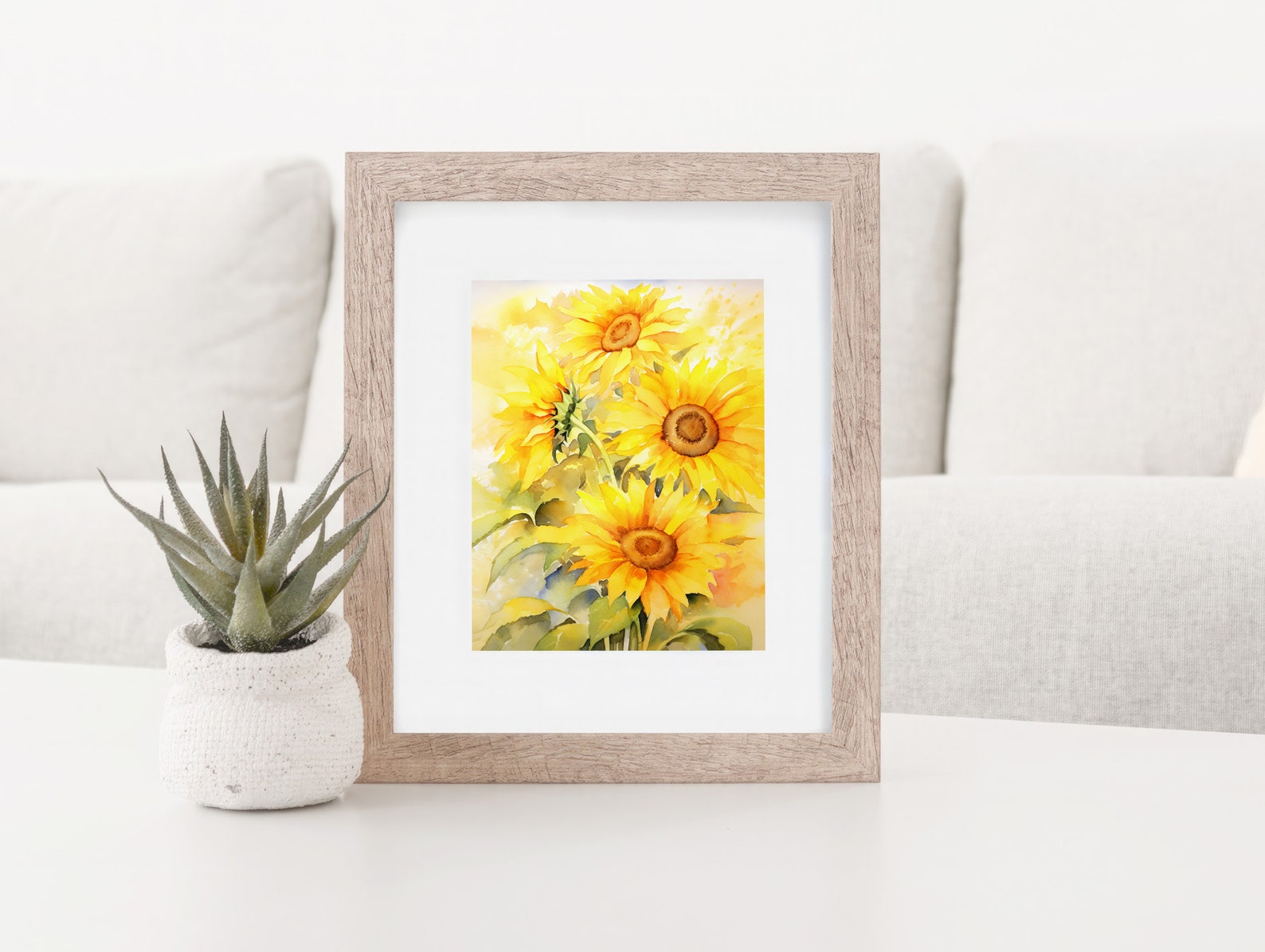 Sunflower Symphony Watercolor Art Print Kansas Fields Celebrate ...