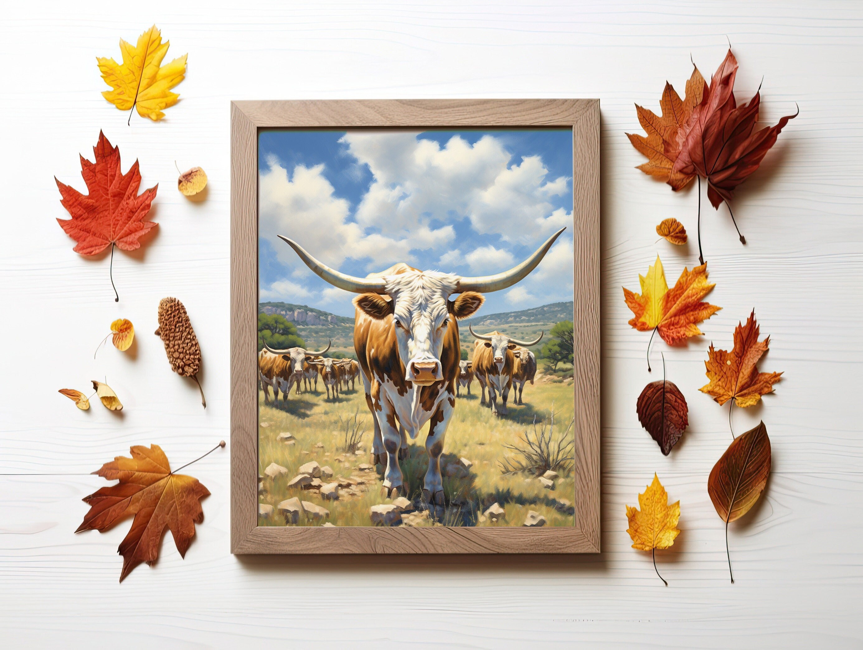 Llano Longhorns Iconic Texas Ranch Scene A Majestic Tribute to Texas's ...