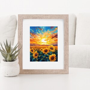 Sunflower State Sunset Kansas Prairie Chic Wall Art Print Experience ...