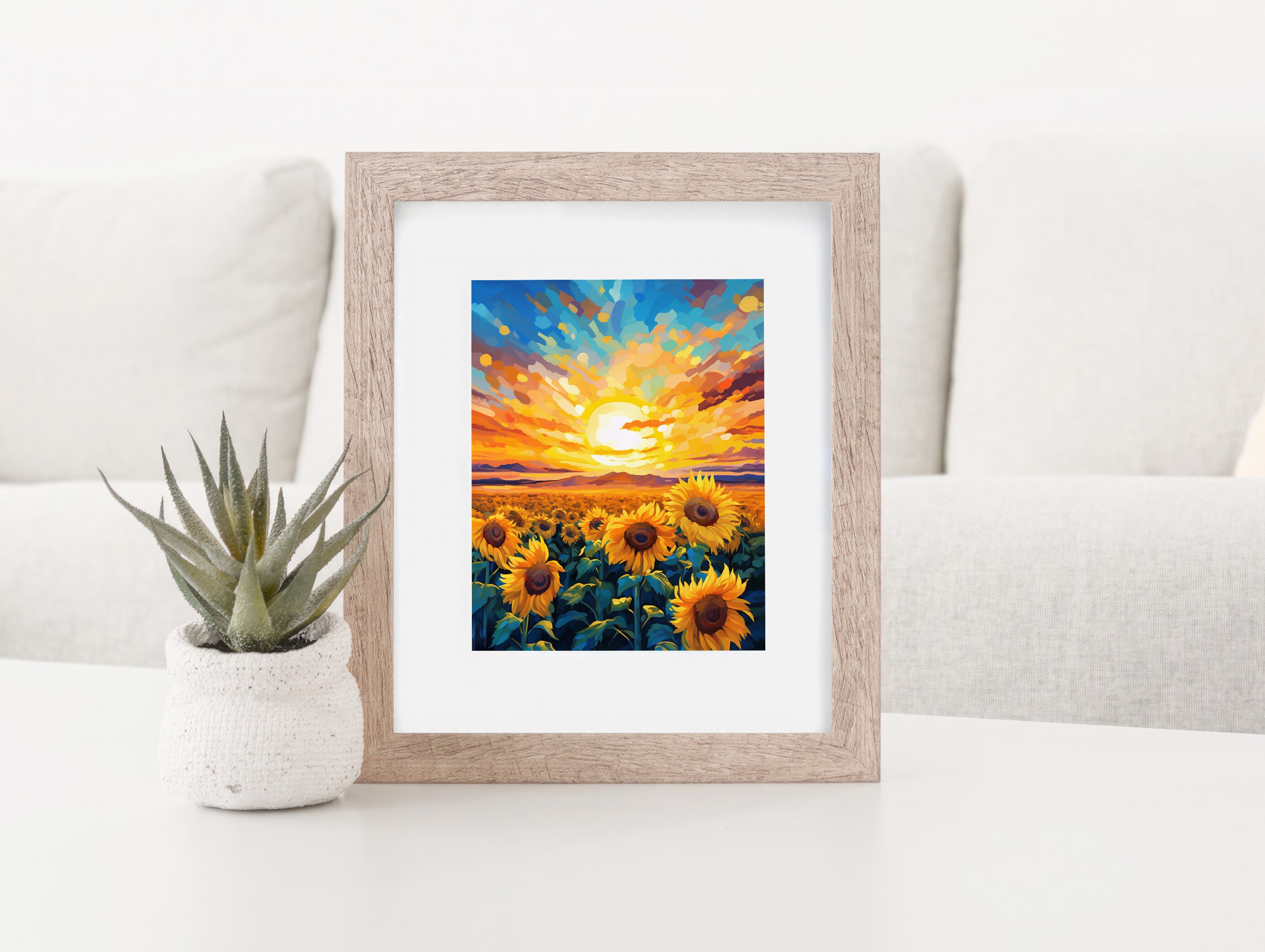 Sunflower State Sunset Kansas Prairie Chic Wall Art Print Experience ...