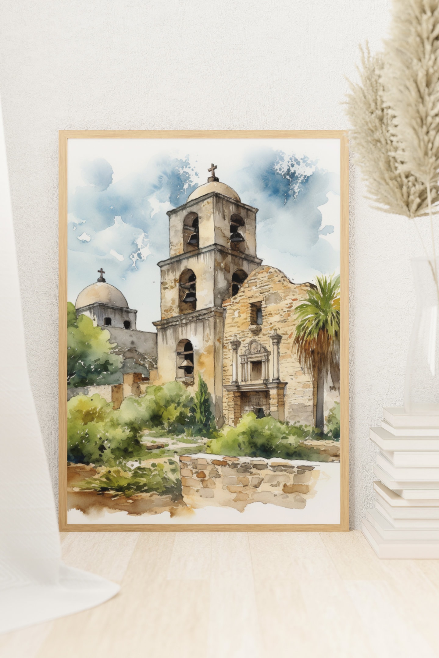 San Antonio Missions Art Print Historical Tribute Spanish - Etsy