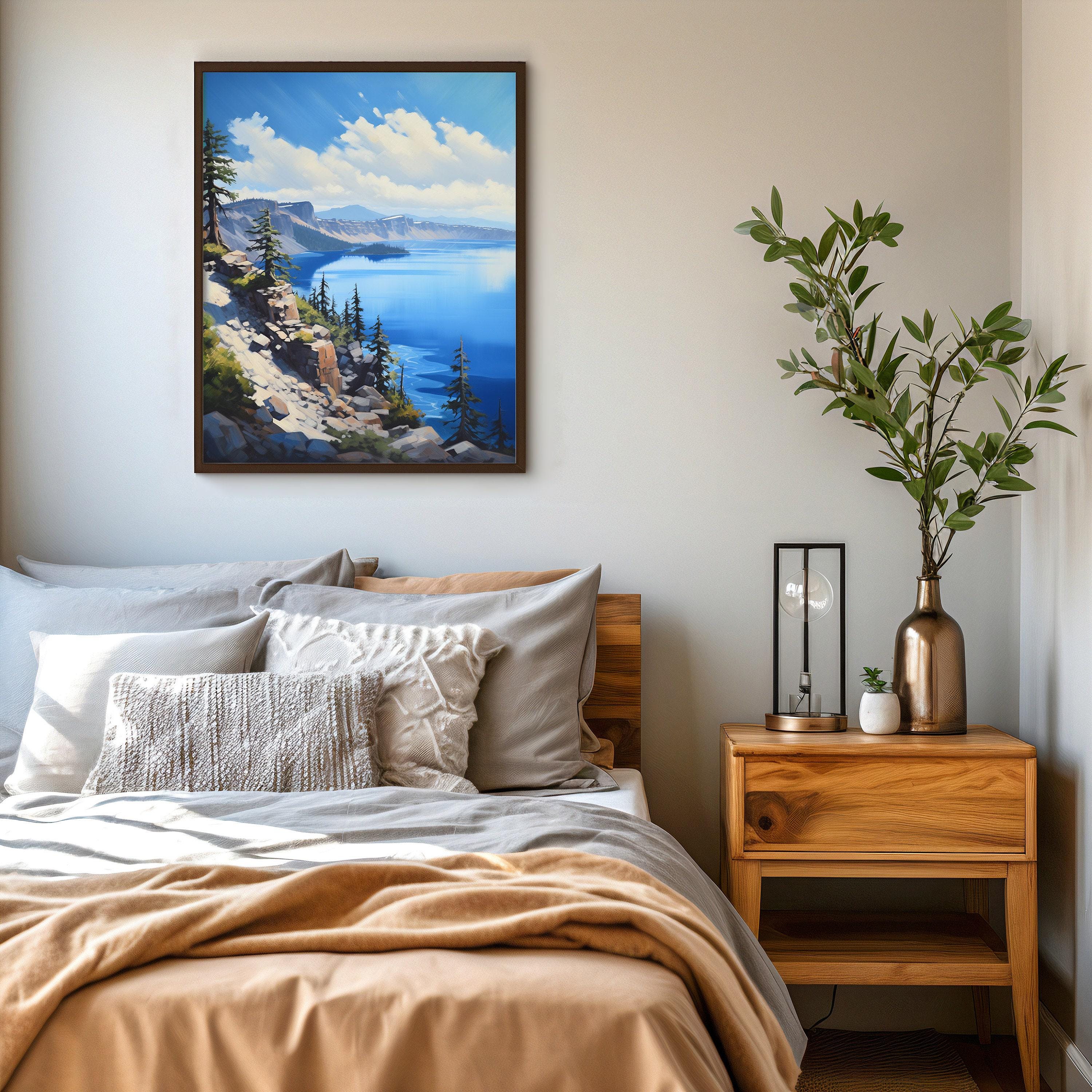 Crater Lake National Park Oil Painting Print Deep Blues Profound Beauty ...