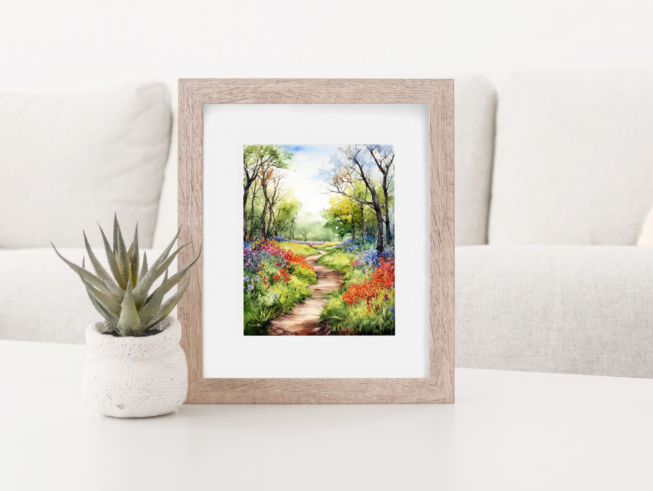 Willow City Loop in Spring Watercolor Art Print Revel in Vibrant Charm ...