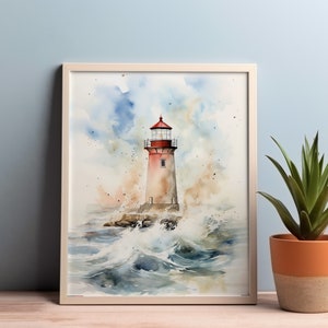 Great Lakes Lighthouse Serenade Michigan Art Print Illustrations of ...