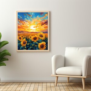 Sunflower State Sunset Kansas Prairie Chic Wall Art Print Experience ...