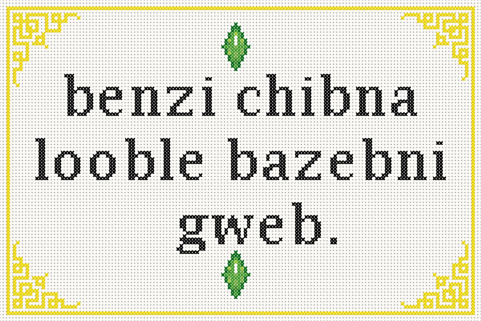 Sims Simlish Positive Quote Cross Stitch - Etsy
