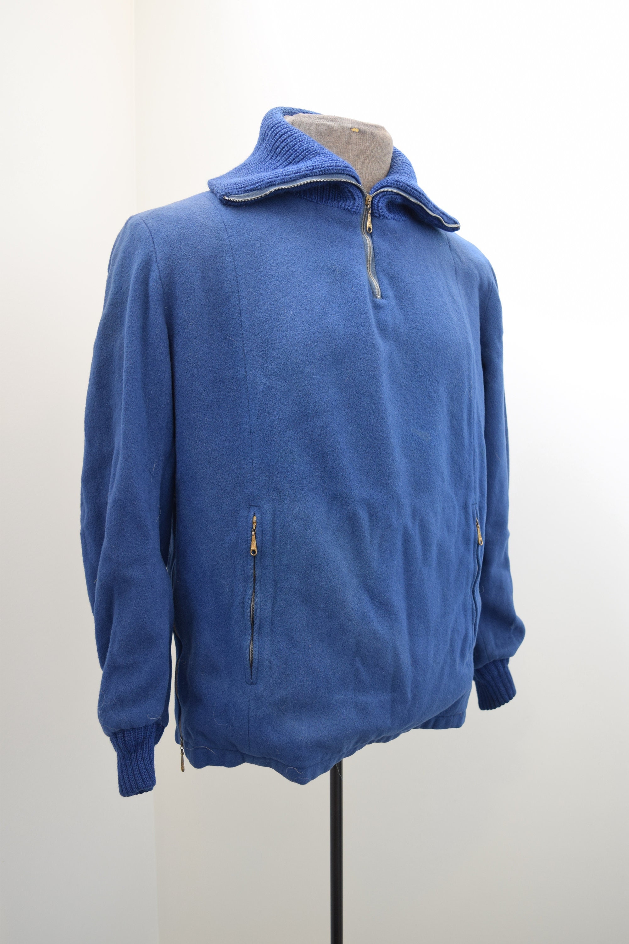 Vintage 1950's Quarter Zip Sweatshirt - Etsy Vintage 1950's Quarter Zip Sweatshirt - Etsy