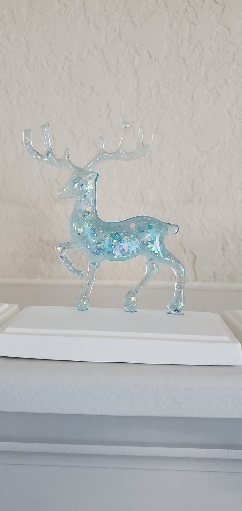 Adorno navideño de reno hecho a mano o percha para avivar - Etsy España