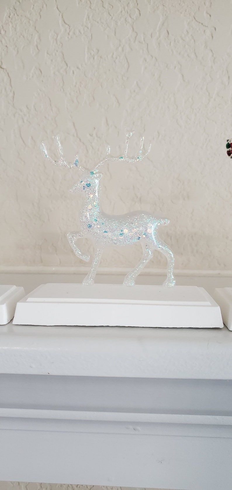 Adorno navideño de reno hecho a mano o percha para avivar - Etsy España