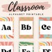 Groovy, Retro, Classroom Alphabet Printable, English/spanish - Etsy