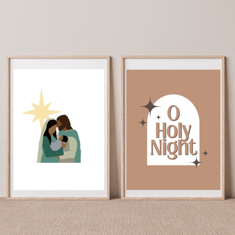 O Holy Night, Nativity Digital Holiday Print - Etsy