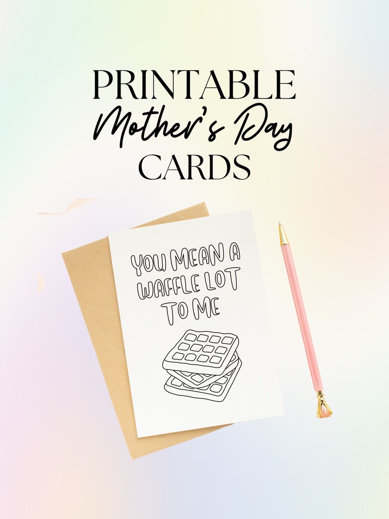 Printable Mother's Day Cards, Kid's Craft, Instant Download, Fun and ...