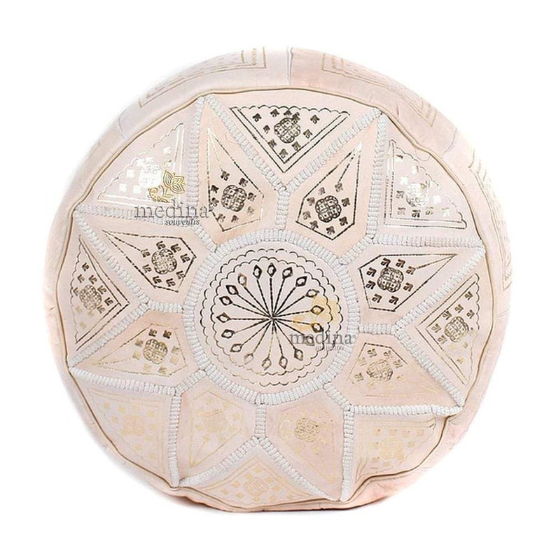 Moroccan Leather Pouf 100% Handmade - Etsy