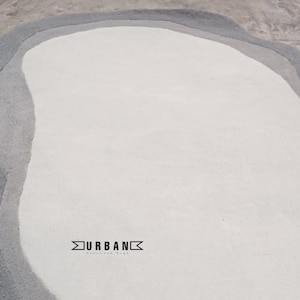 Minimalist Beige Modern Abstract Irregular Shape Woolen Hand Tufted ...