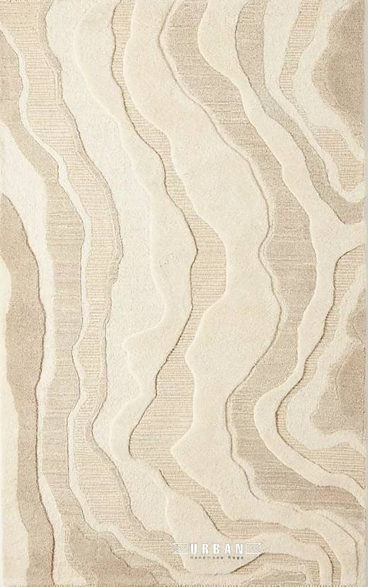Ivory Beige Color Minimalist Modern Abstract Handmade Textured - Etsy