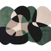 Modern Abstract Green Irregular Shape Woolen Hand Tufted Designer Area ...