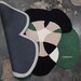 Modern Abstract Green Irregular Shape Woolen Hand Tufted Designer Area ...