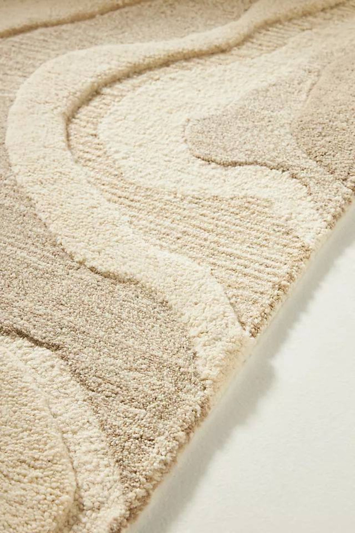 Ivory Beige Color Minimalist Modern Abstract Handmade Textured - Etsy